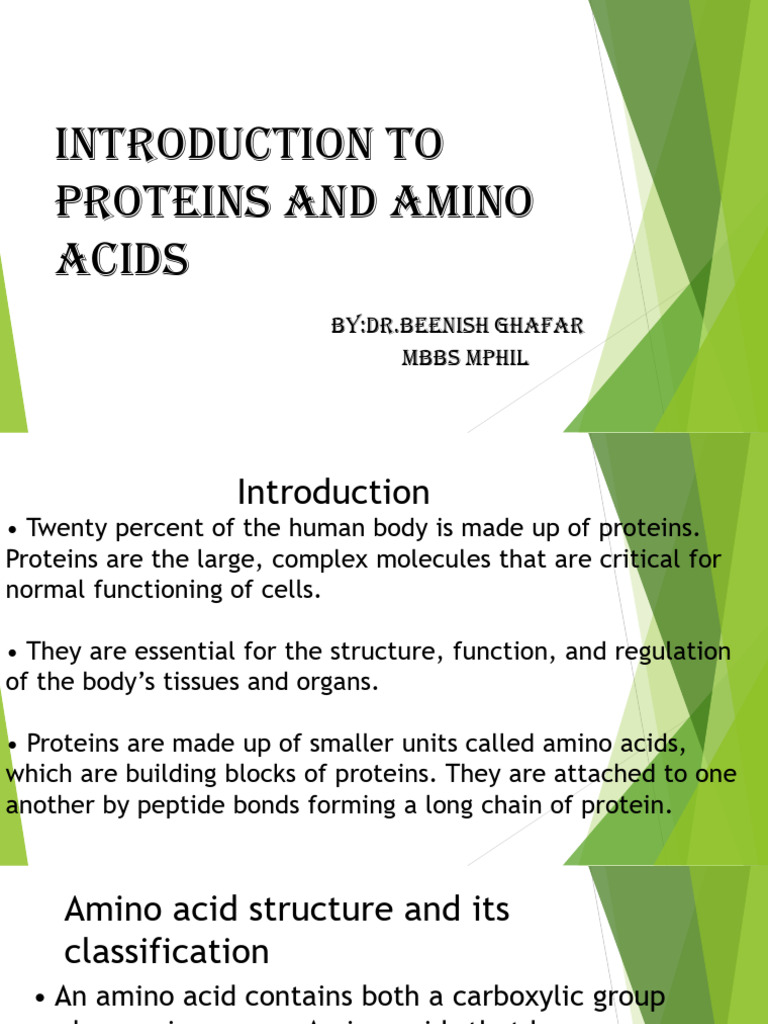 Protein and Amino Acids | PDF | Protein Structure | Amino Acid