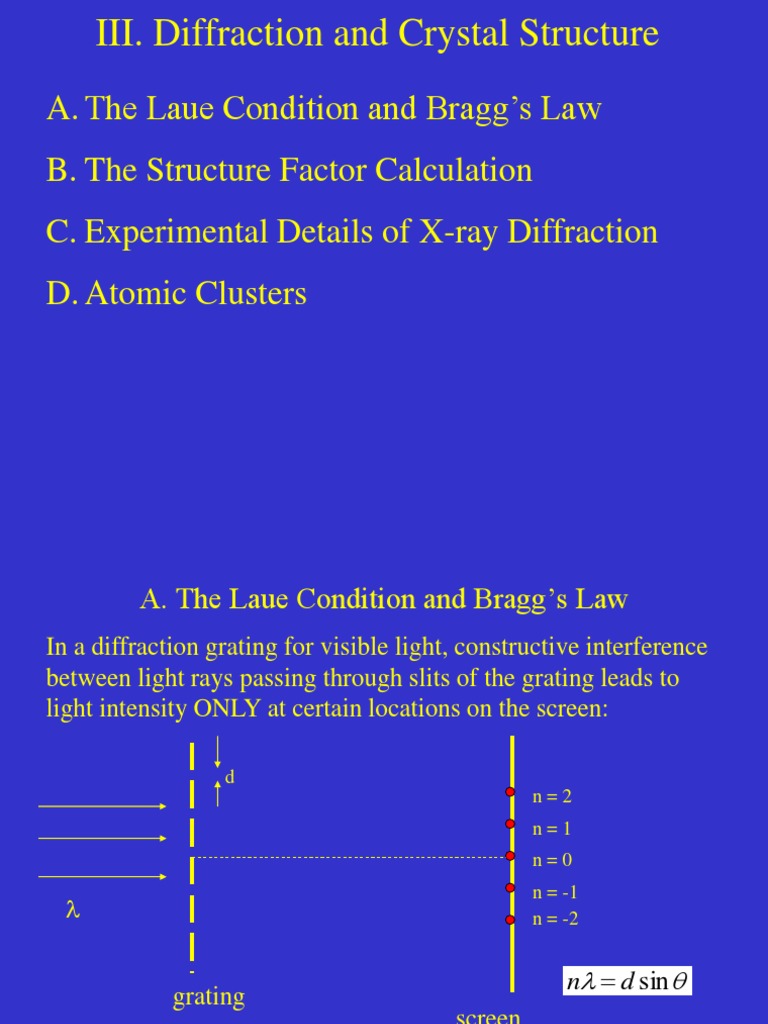 Diffraction Crystal Structure | PDF | X Ray Crystallography | Diffraction