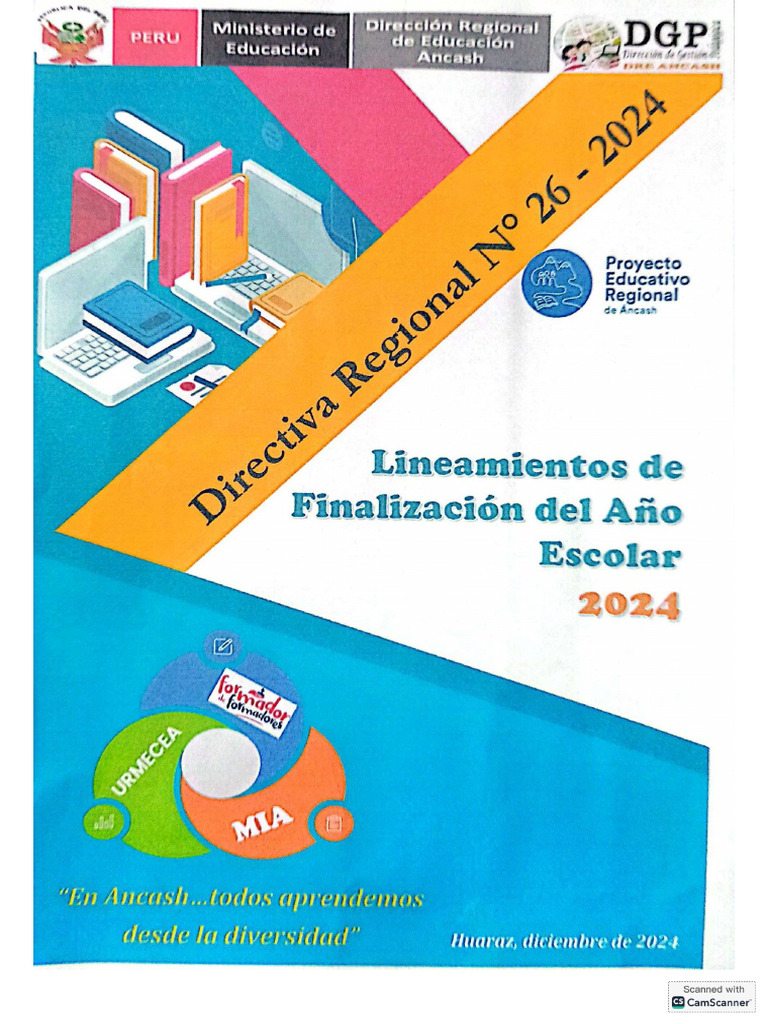 Directiva Fin Año Escolar 2024 | PDF