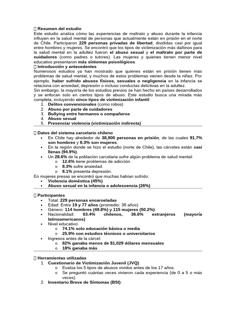 Resumen Articulo | PDF | Abuso infantil | Abuso sexual