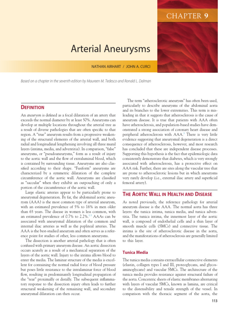 Rutherford's Arterial Aneurysms | PDF | Aorta | Artery