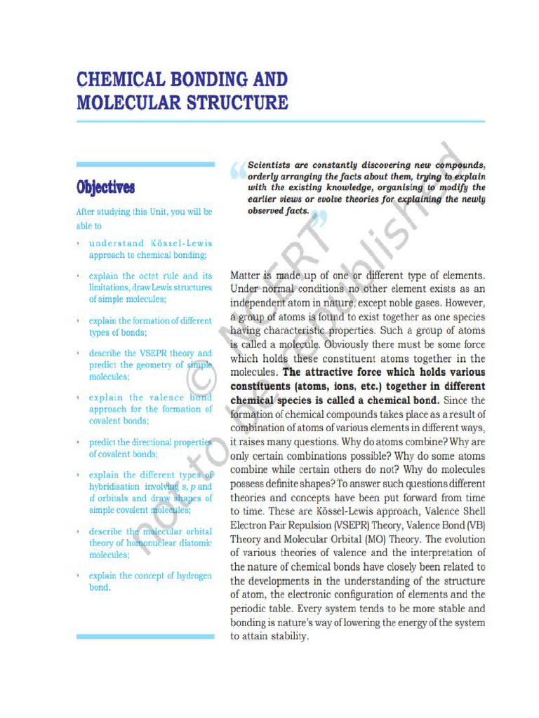 Chemical Bonding | PDF