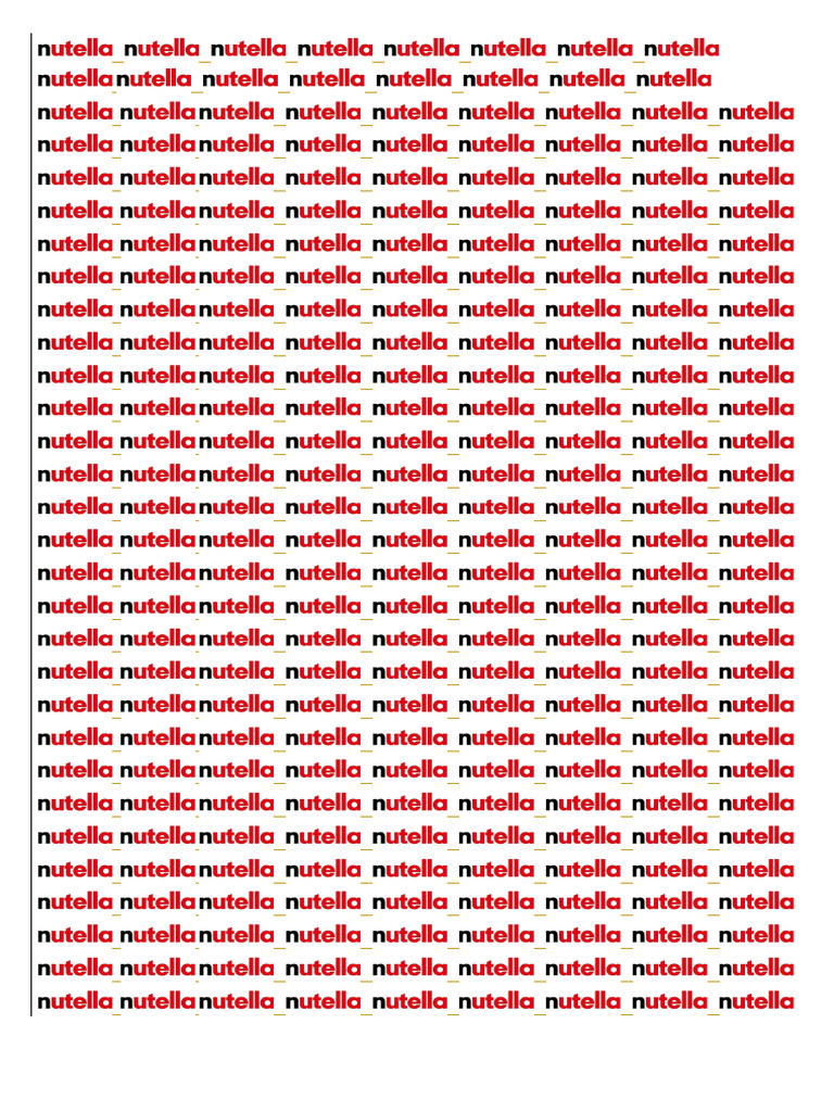 Documento Etiquetas Nutella | PDF