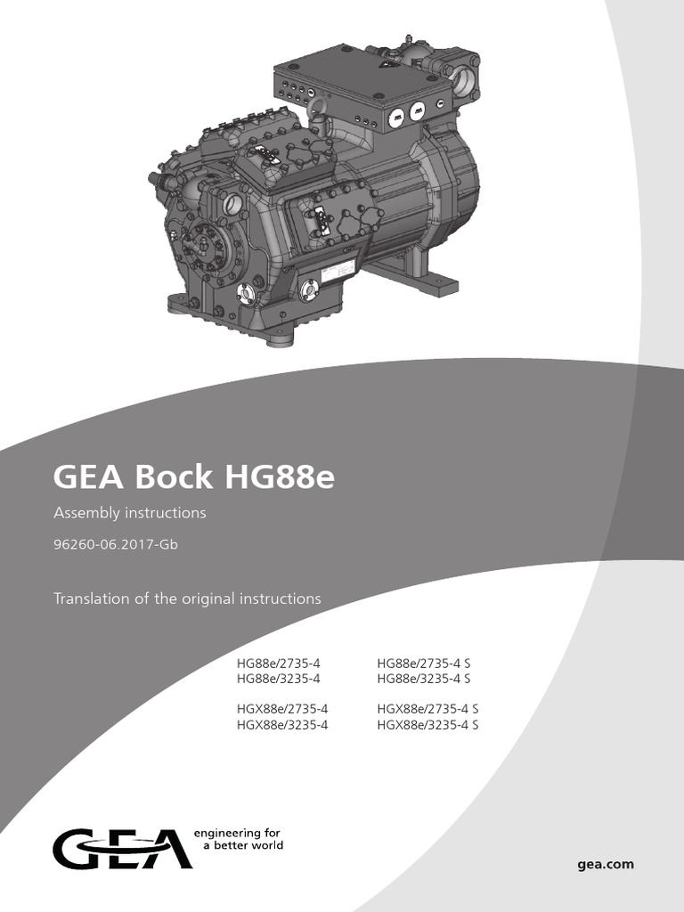 GEA Bock HG88e Manual En | PDF | Mechanical Engineering | Gases