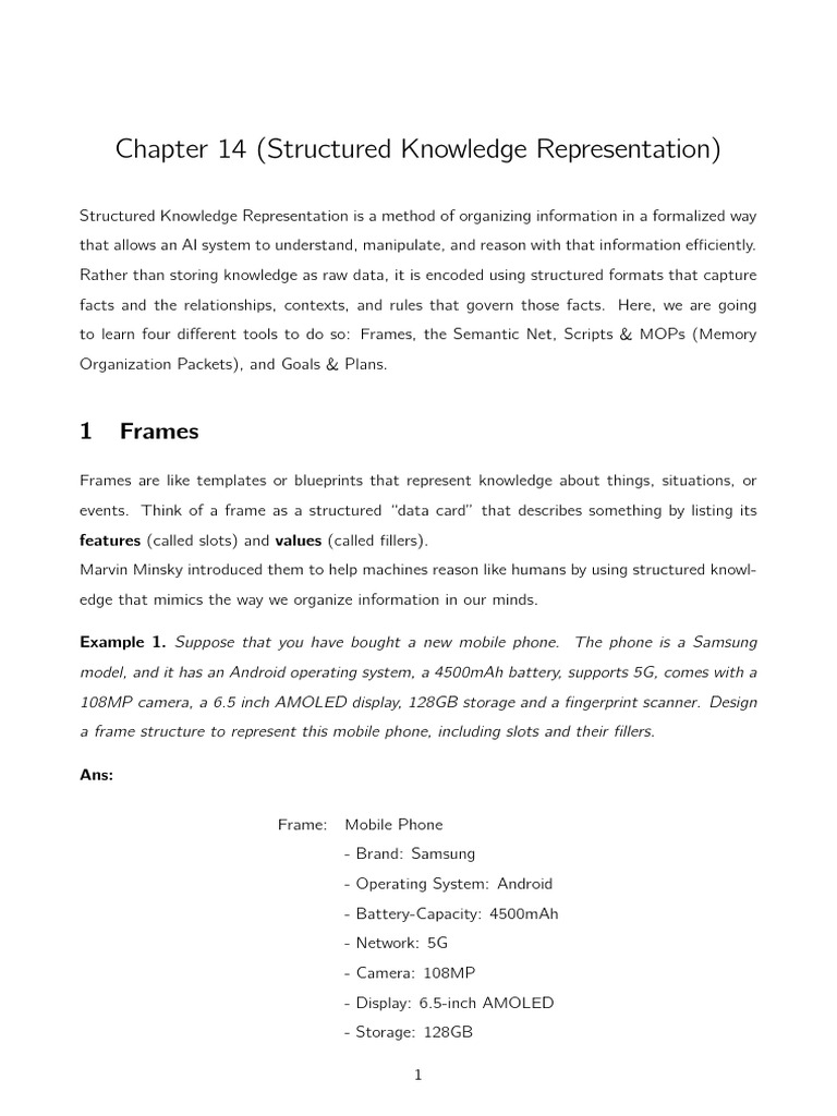 Chapter 14 (Structured Knowledge Representation) | PDF | Smartphone | Knowledge Representation ...