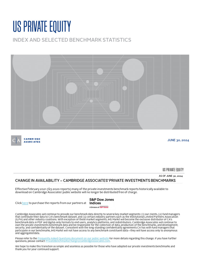 Cambridge Associates 2024-Q2-USPE-Benchmark-Book | PDF | Corporations ...