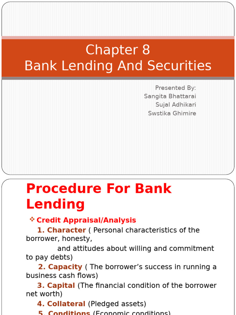 Bank Lending Procedures and Guidelines | PDF | Loans | Finance & Money ...