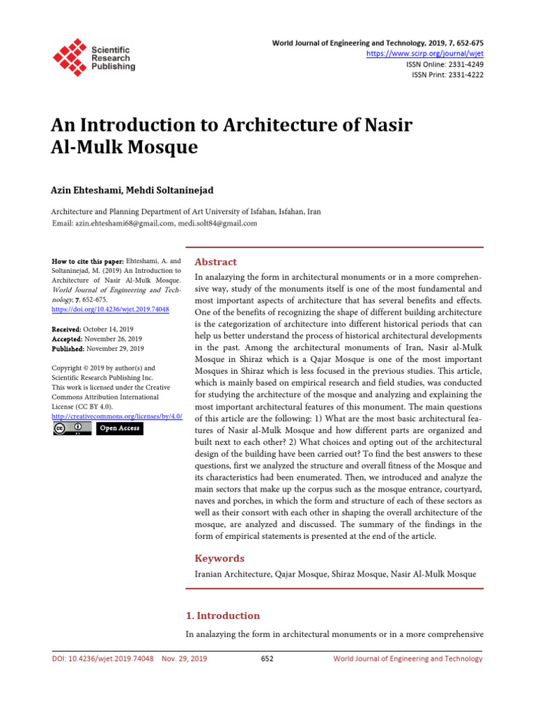An Introduction To Architecture of Nasir | PDF | Mosque | Tile
