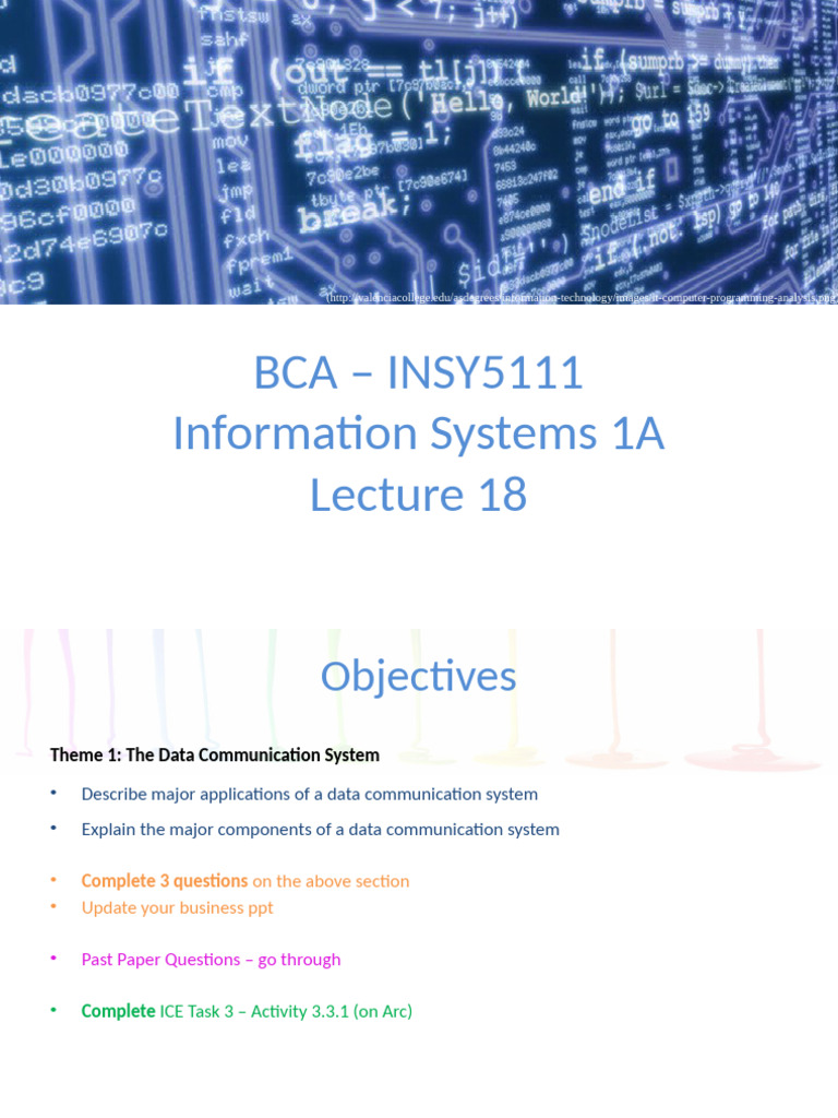 INSY5111 Lecture 18S 2025 | PDF | Mainframe Computer | Computer Terminal