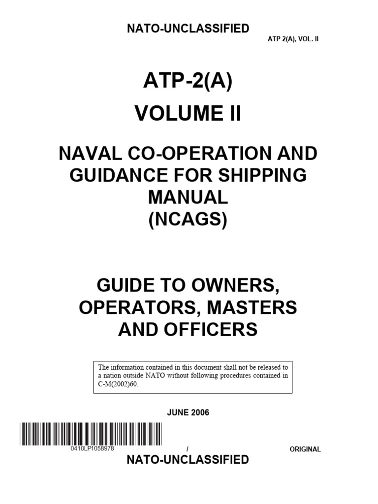 ATP 2 (A) Vol II | PDF | Ships | Water Transport