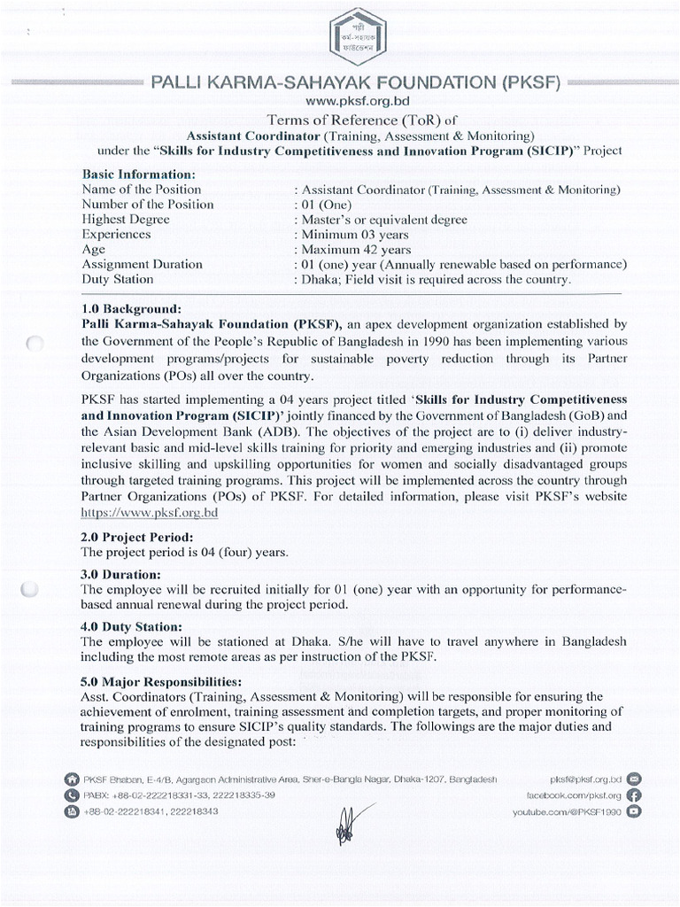 Asst Coordinator | PDF