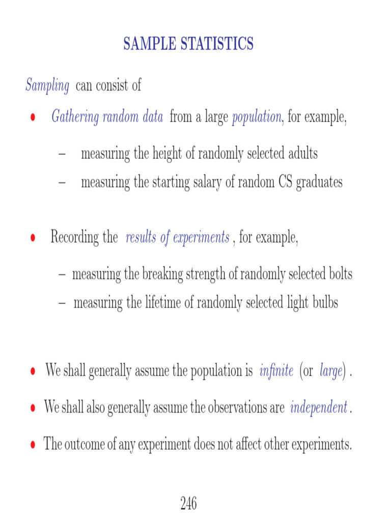 Chapter 5 - Sample Statistics | PDF | Normal Distribution | Variance