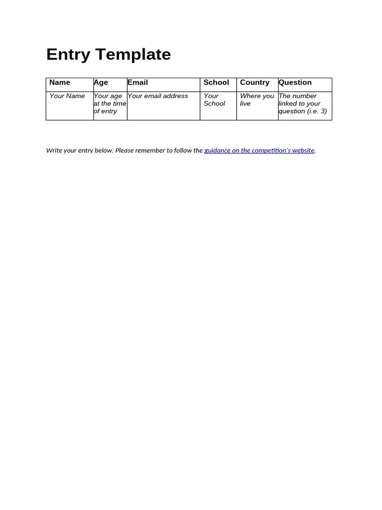 FCDO Next Generation Economics Entry Form | PDF