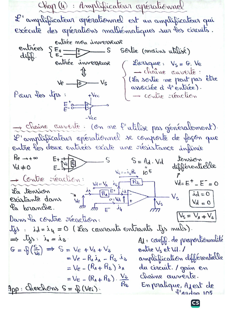 Amplificateur Exercice Cour | PDF