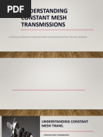 Constant Mesh Gearbox Explained | PDF | Manual Transmission | Clutch