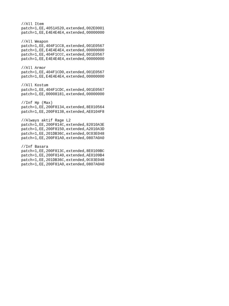 CA857E71 Pnach | PDF