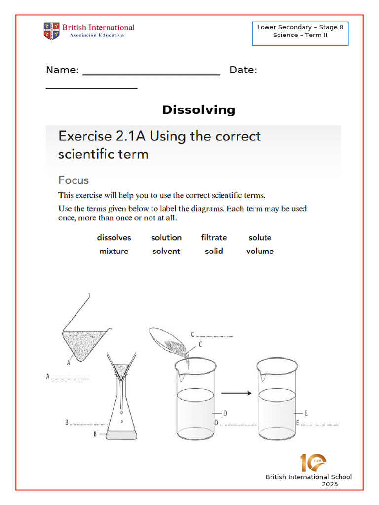 Science - Dissolving 1 | PDF