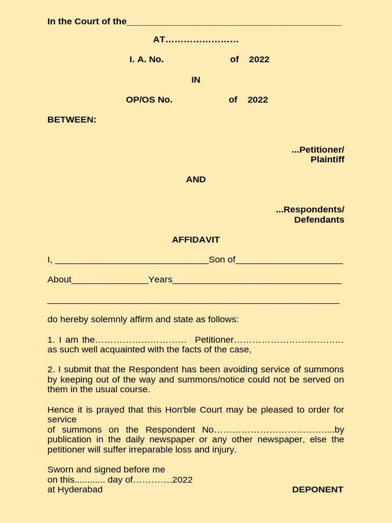 Petition Filed Under Order V R 20 CPC | PDF | Affidavit | Common Law