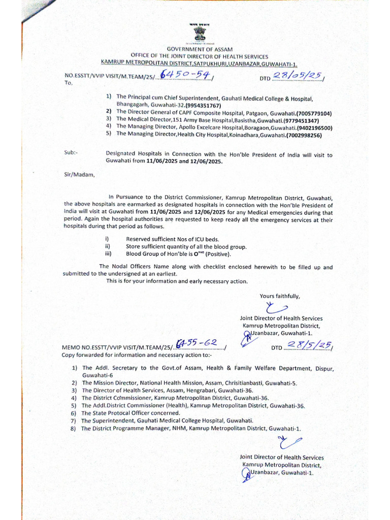 Designated Hospital Connection With Hon - Ble | PDF