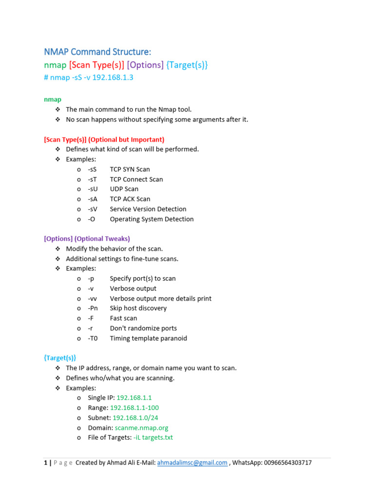 Nmap Verbose Output Guide | PDF