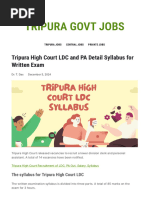 Puducherry LDC & UDC Syllabus 2025 | PDF