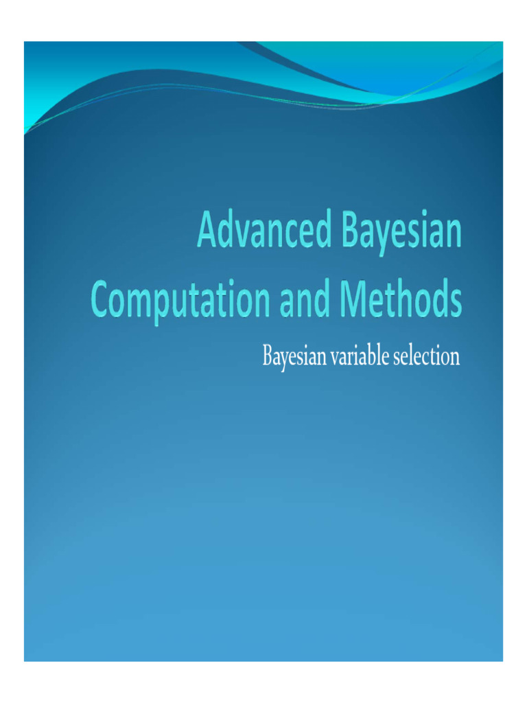 Variable Selection - v2 | PDF | Regression Analysis | Variance