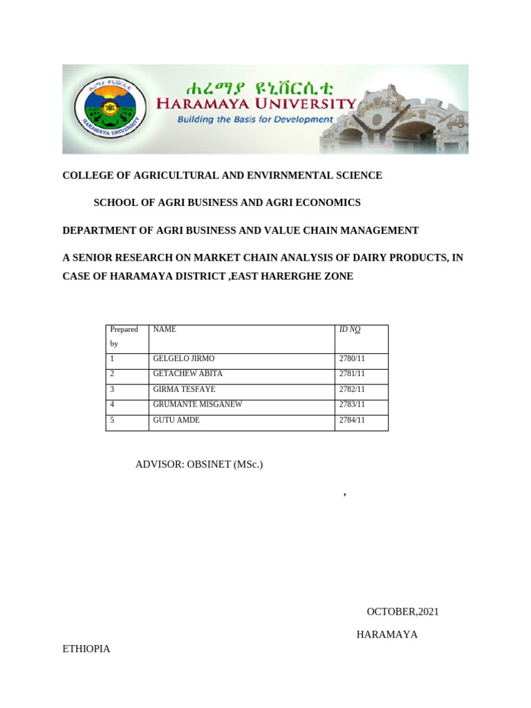 Gatch and Galgalo Research | PDF | Market (Economics) | Survey Methodology