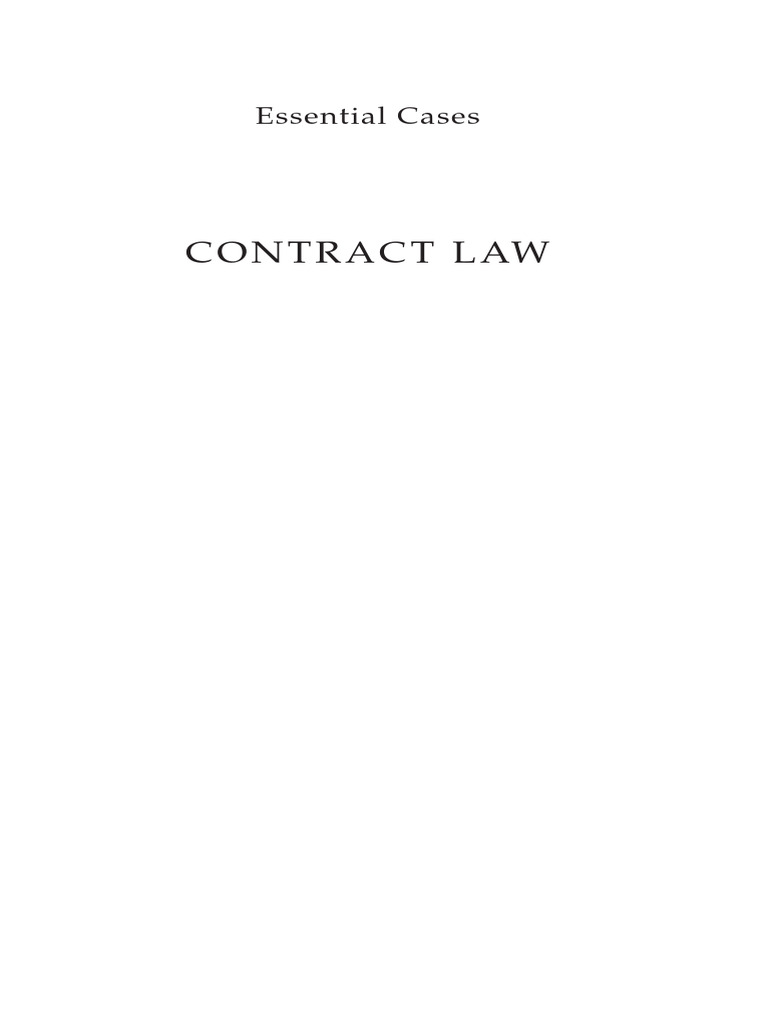 Essential Contract Law Cases Guide | PDF