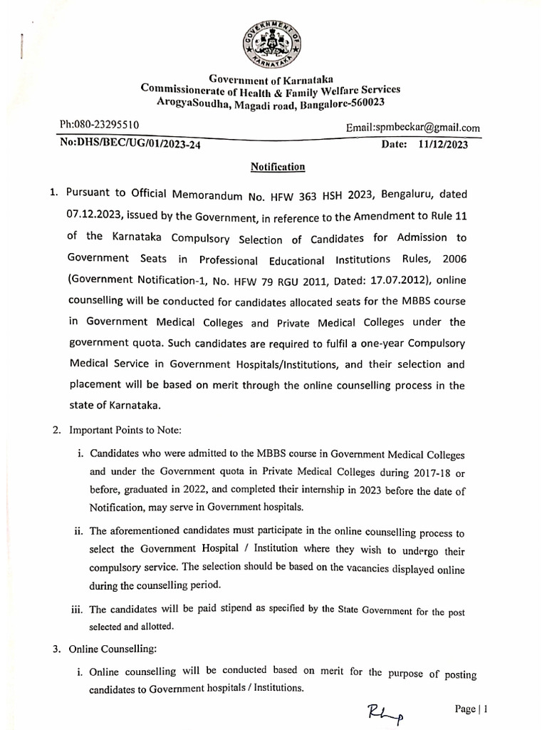 Mbbs CM Sci Un Selling Notification | PDF