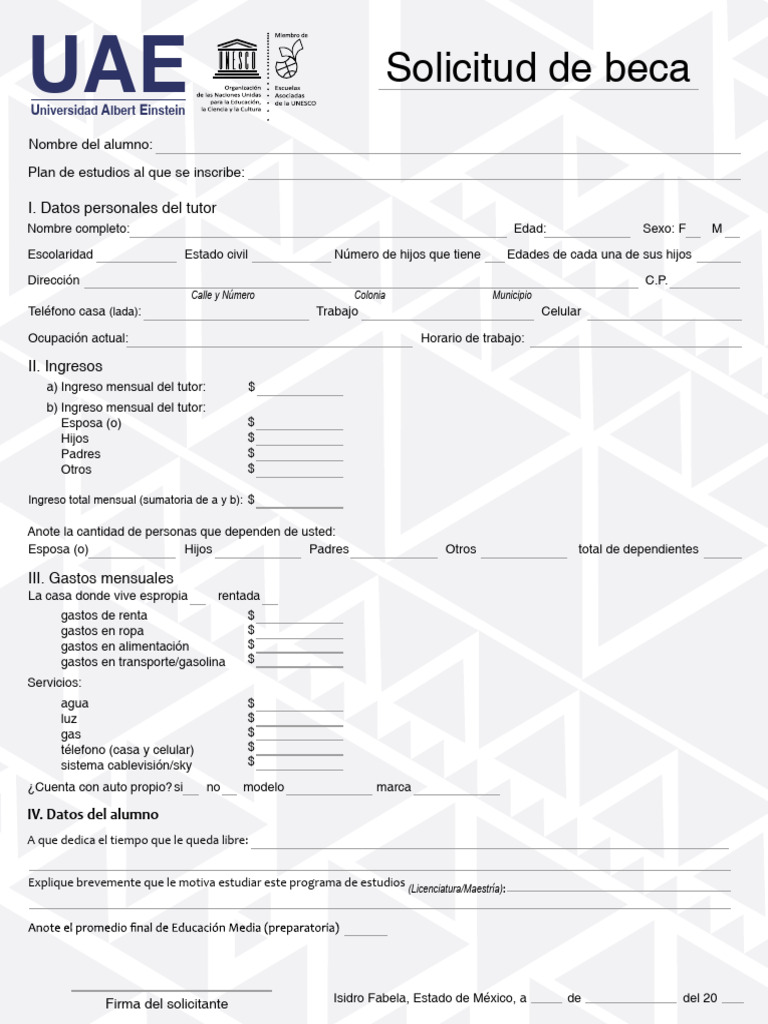 Solicitud de BECA 1 Jajdjdkksoais Dkfixijd | PDF