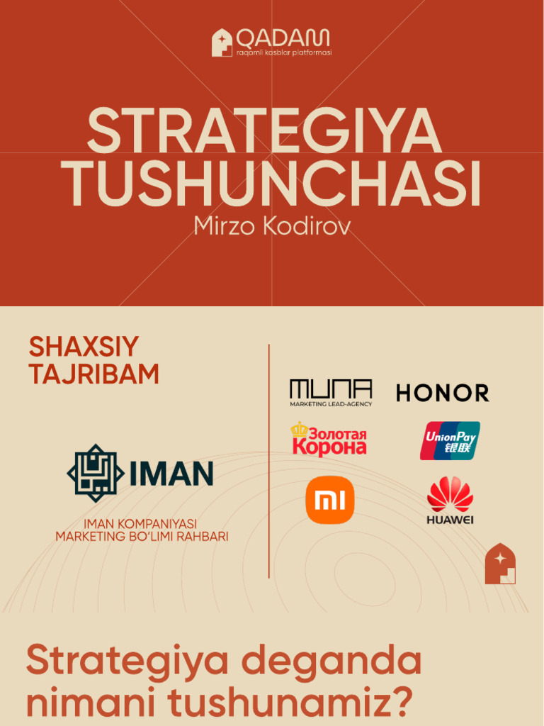 Strategiya Tushunchasi | PDF