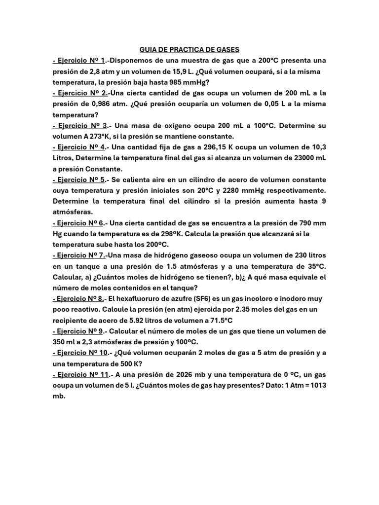 Guia de Gases | PDF