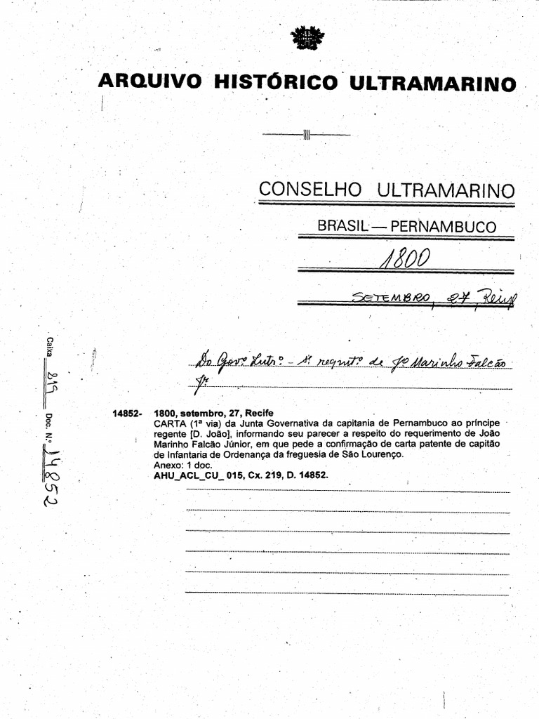 Arquivo Historico Ultramarino - João Marinho Falcão09 | PDF