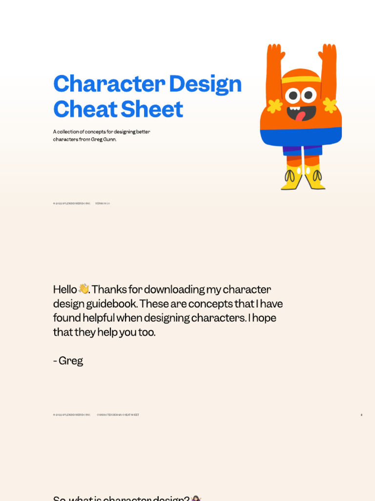 Character Design Cheat Sheet | PDF