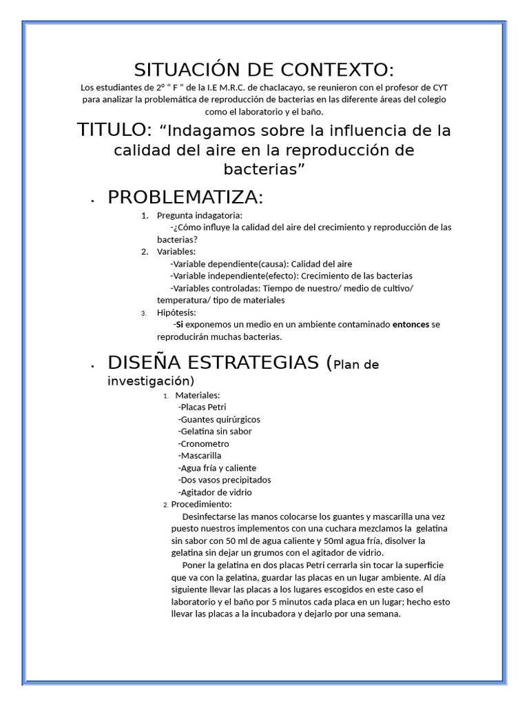 Informe de Indagación de Cyt | PDF | Infección | Virus