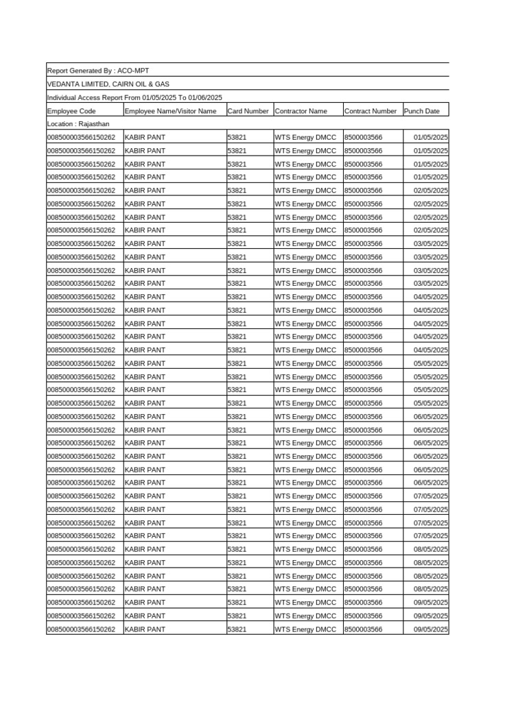 Individual Access Report | PDF