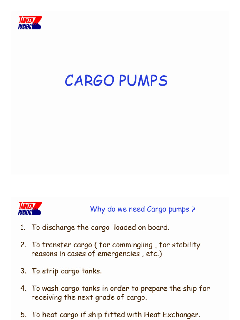 Essential Cargo Pumps Overview | PDF | Pump | Turbomachinery