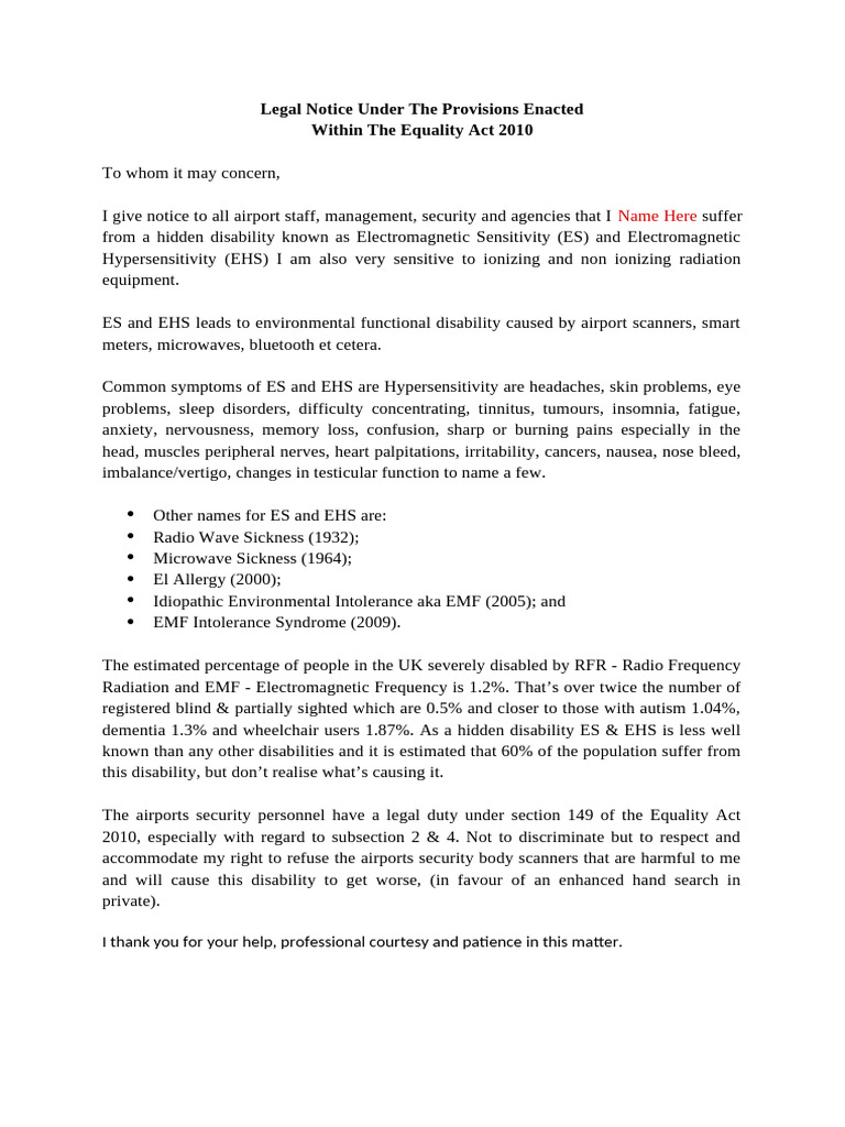 Airport Scanners Notice | PDF