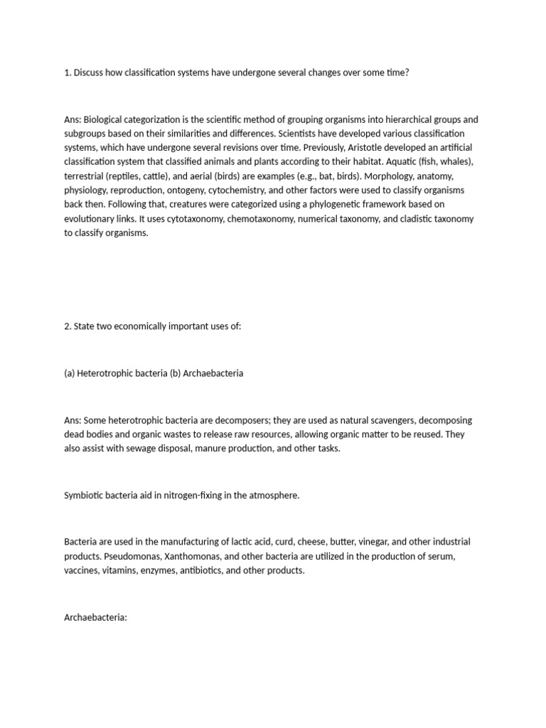 Biological Classification Notes | PDF | Protozoa | Algae