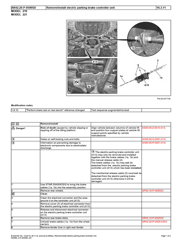 Install Electric Parking Brake Controller Unit | PDF | Electrical ...
