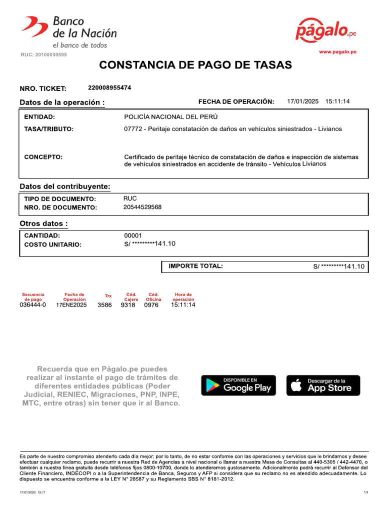 Constancia Spago 220008955744 | PDF