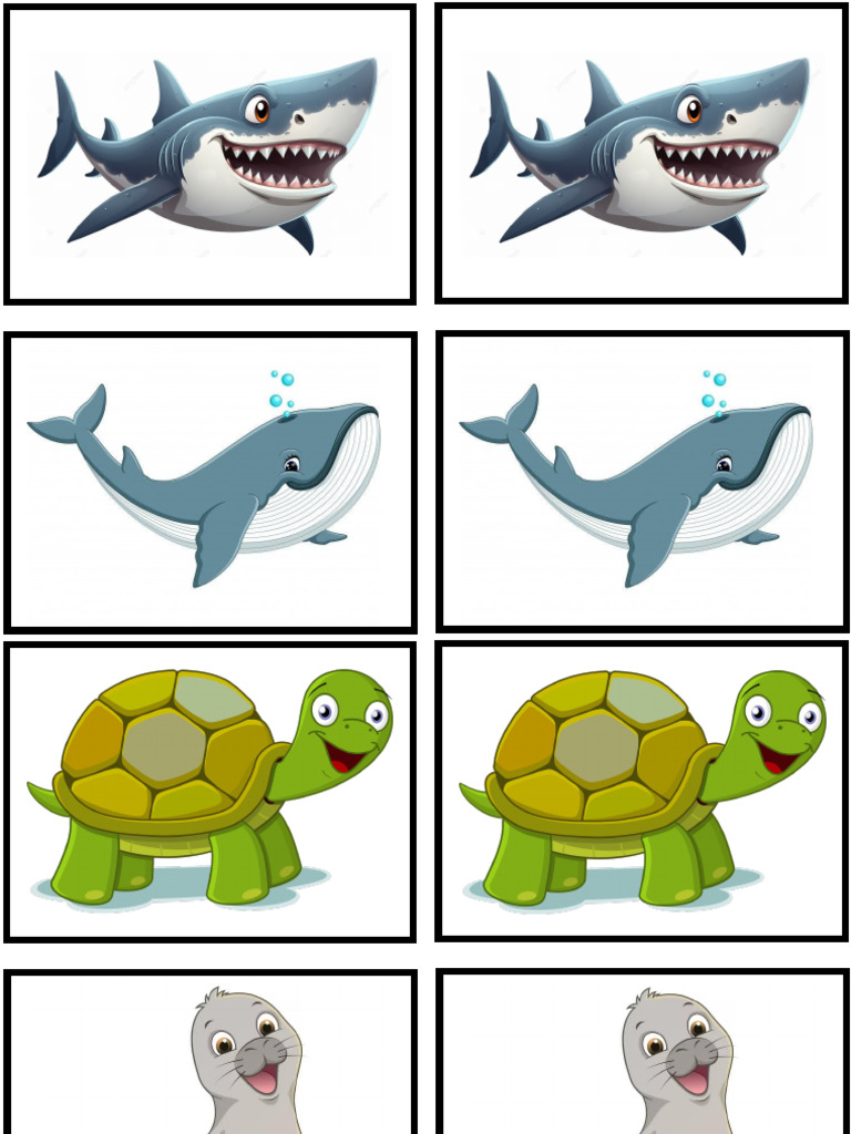 Memorama Animales Animados | PDF