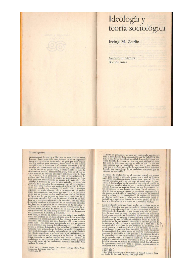 ZEITLIN-Ideología y Teoría Sociológica | PDF