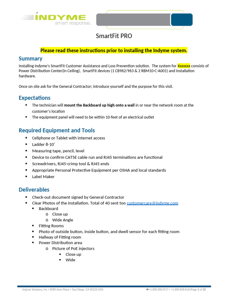 SmarFit PRO Installation Manual 07820 R1-1 | PDF | Electromagnetic ...