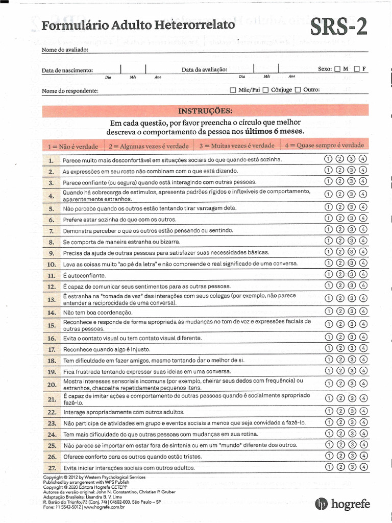 SRS Heterorrelato | PDF