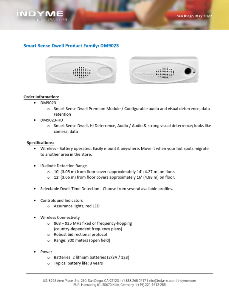 Smart Sense Dwell Product Family DM9023 May 2022 | PDF | Information ...