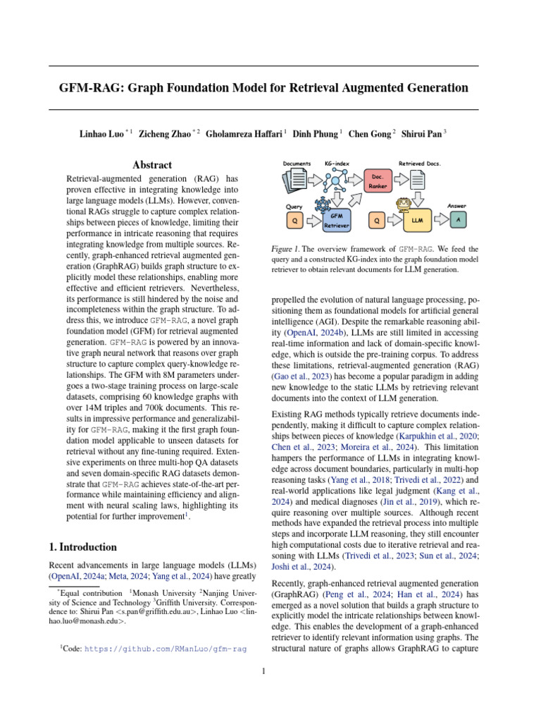 GFM-RAG February 2025 | PDF | Information Retrieval | Machine Learning