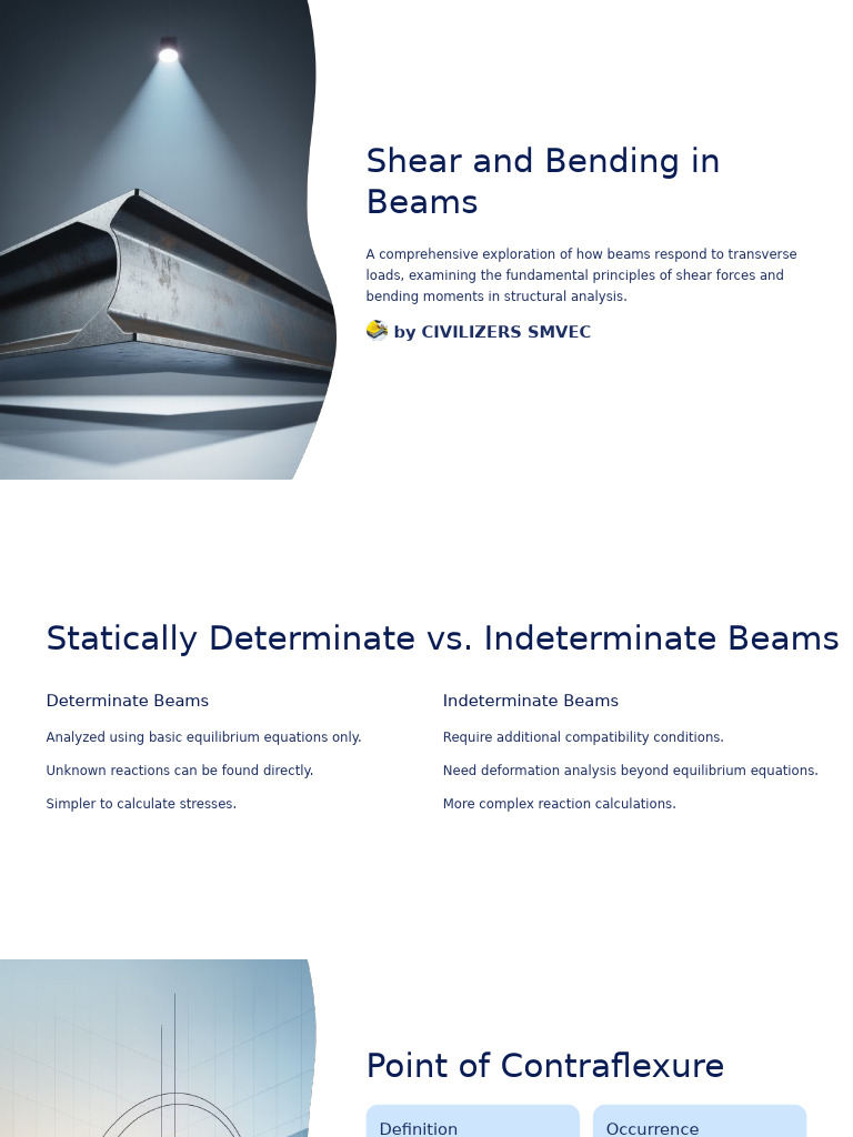 Shear and Bending in Beams Explained | PDF | Bending | Beam (Structure)