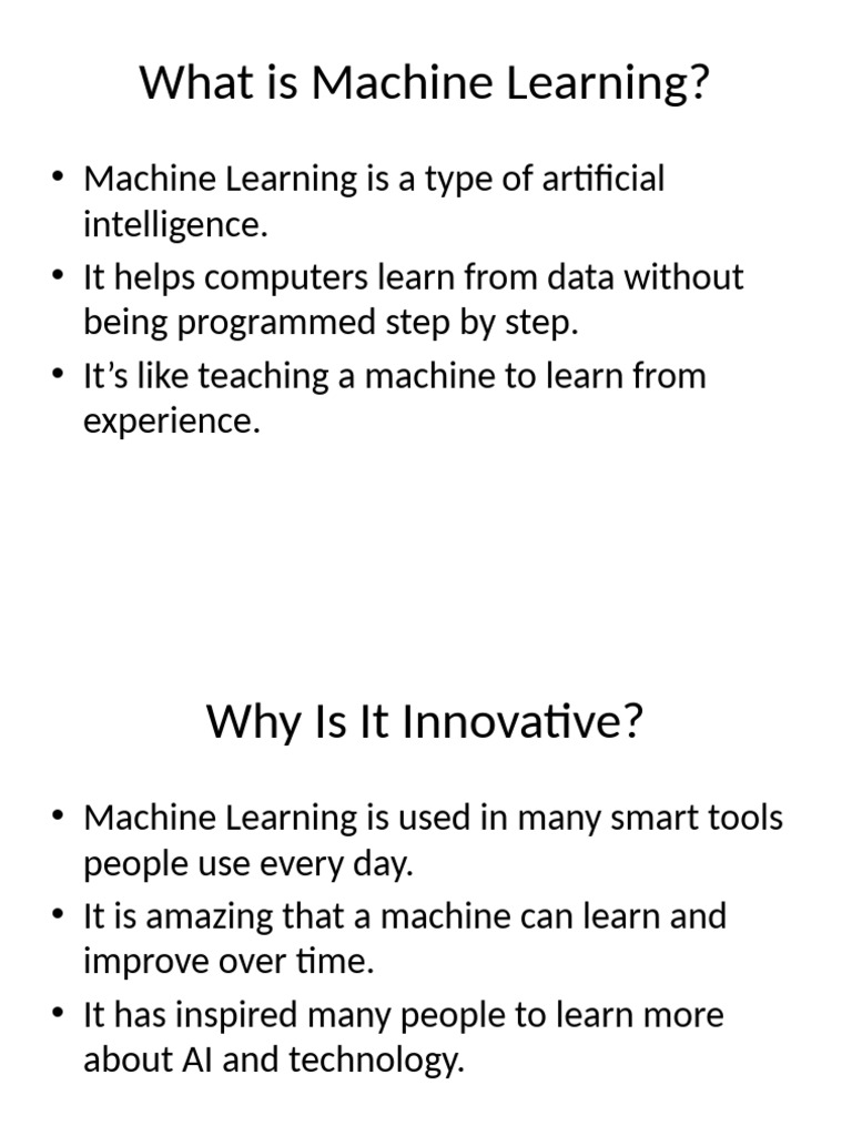 Machine Learning Presentation Updated | PDF