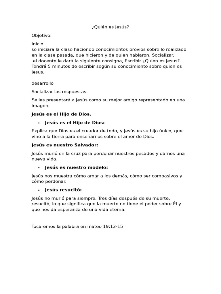 Quién Es Jesús | PDF